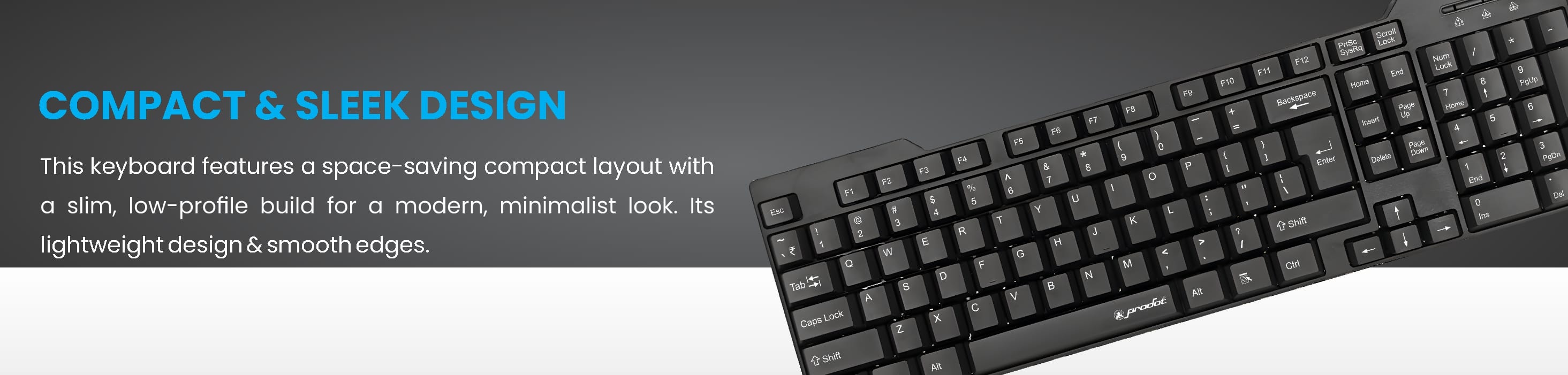KB-Feel USB Keyboard | Durable | Sleek Design - Buy at Prodot